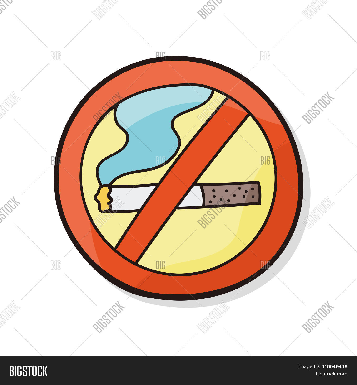 No Smoking Doodle Vector & Photo (Free Trial) | Bigstock