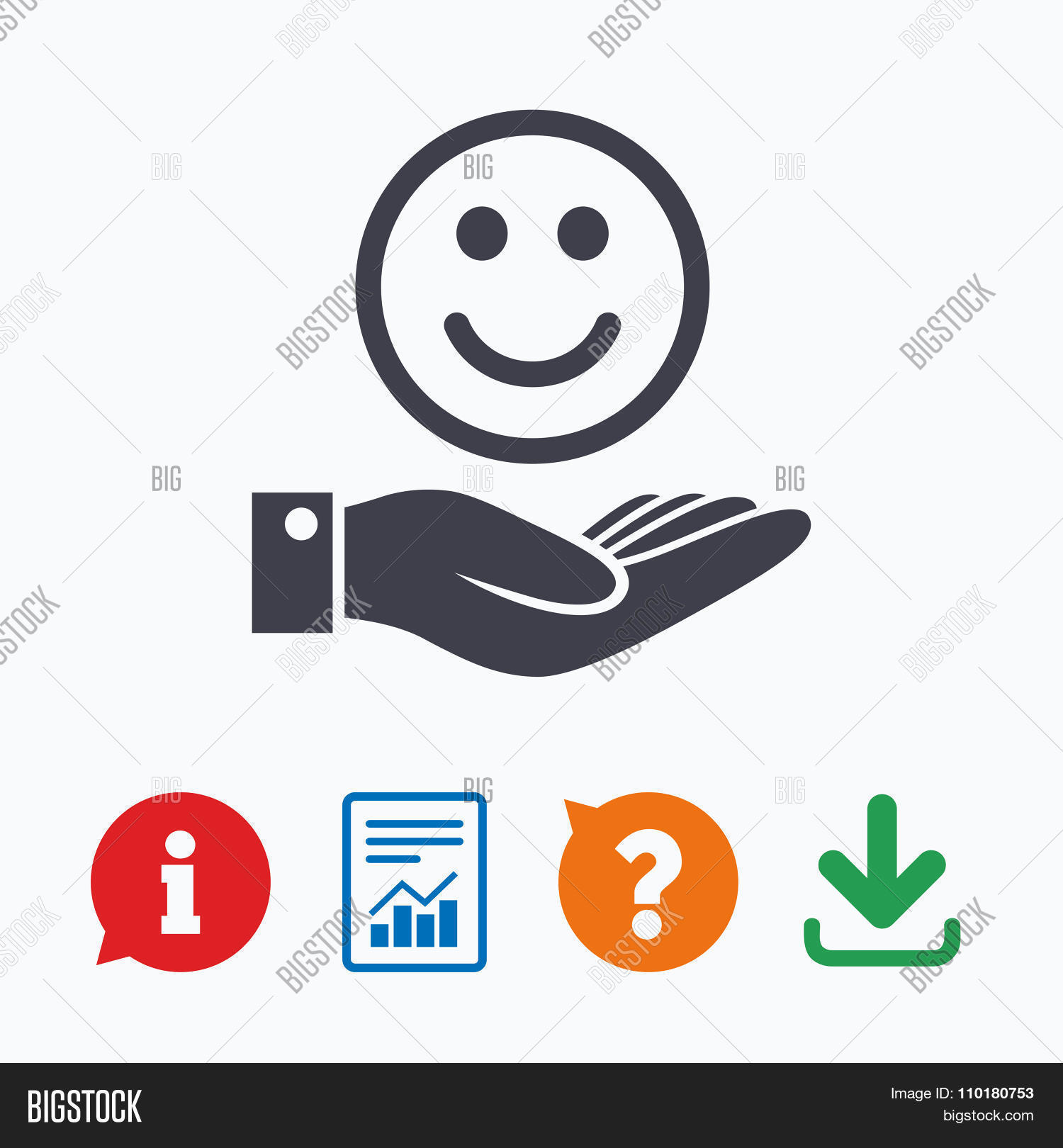 Smile Hand Sign. Palm Vector & Photo (Free Trial) | Bigstock