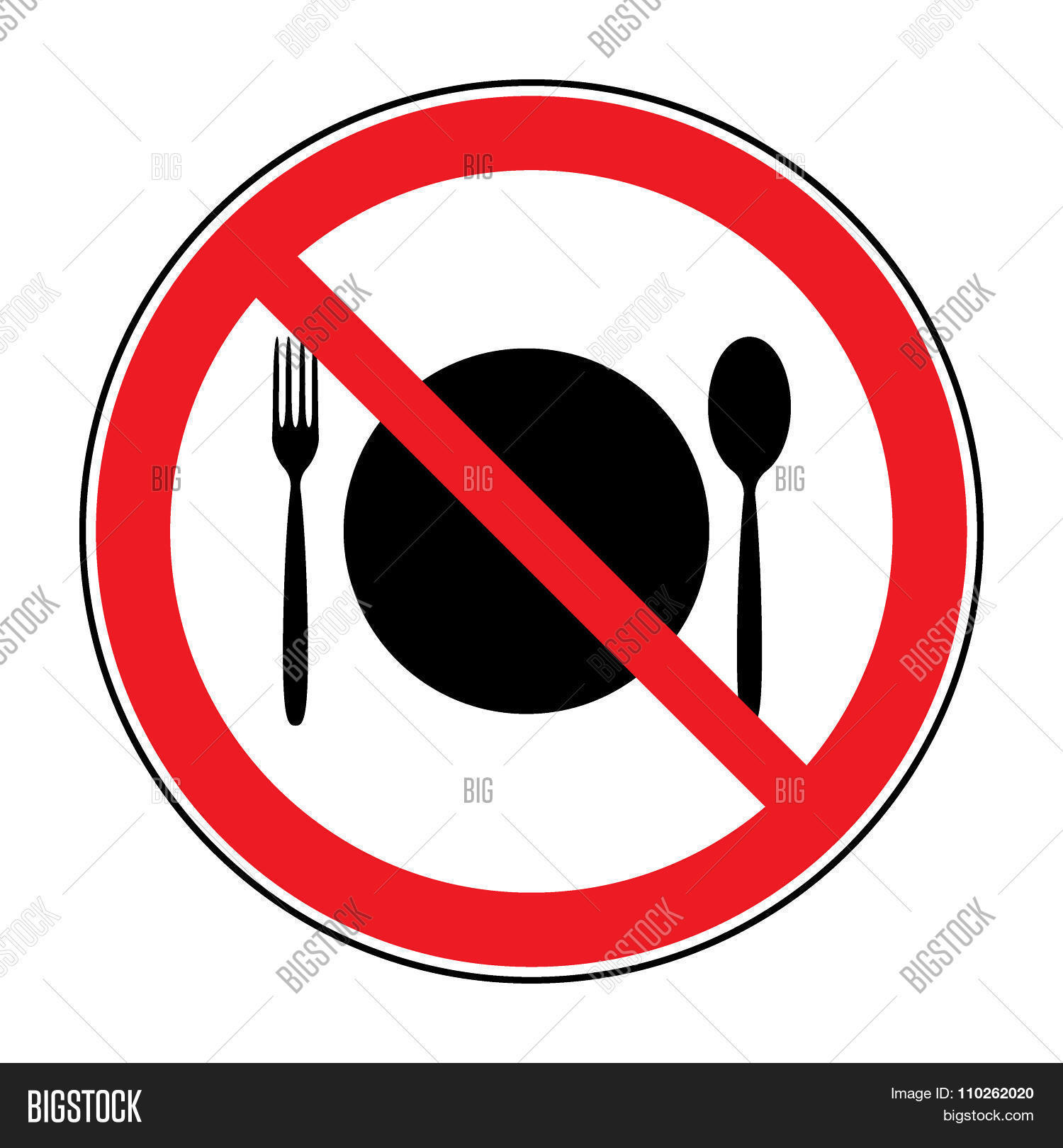 No Food Sign Vector & Photo (Free Trial) | Bigstock