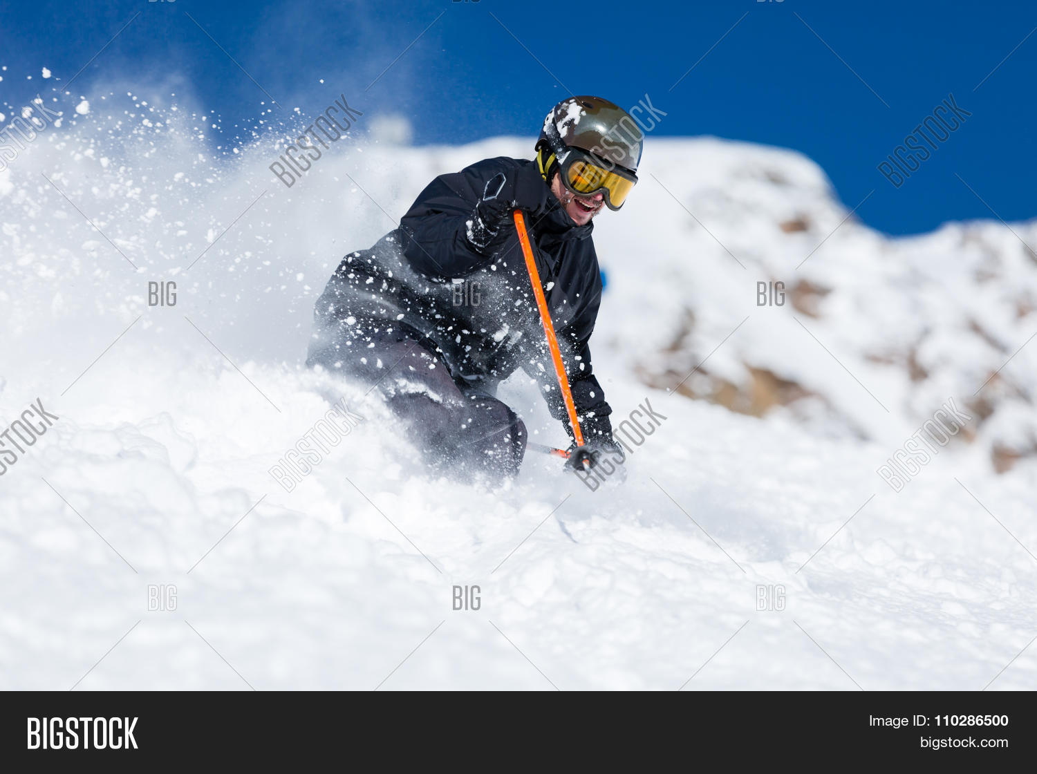 Skier Skiing On Ski Image & Photo (Free Trial) | Bigstock