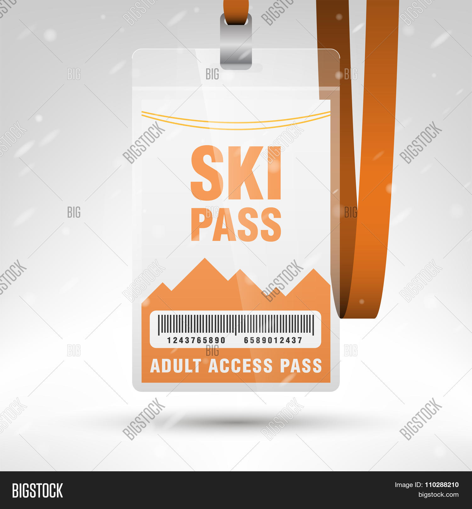 Ski Pass Vector Vector & Photo (Free Trial) | Bigstock