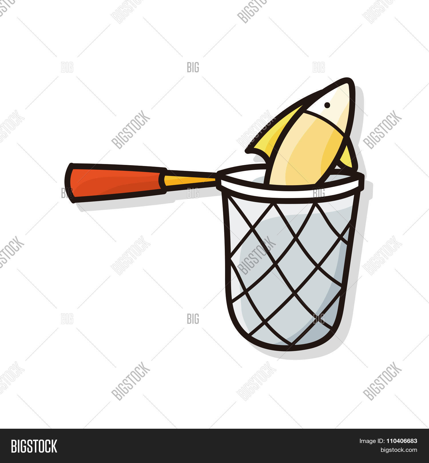 Big Fishing Net Cartoon