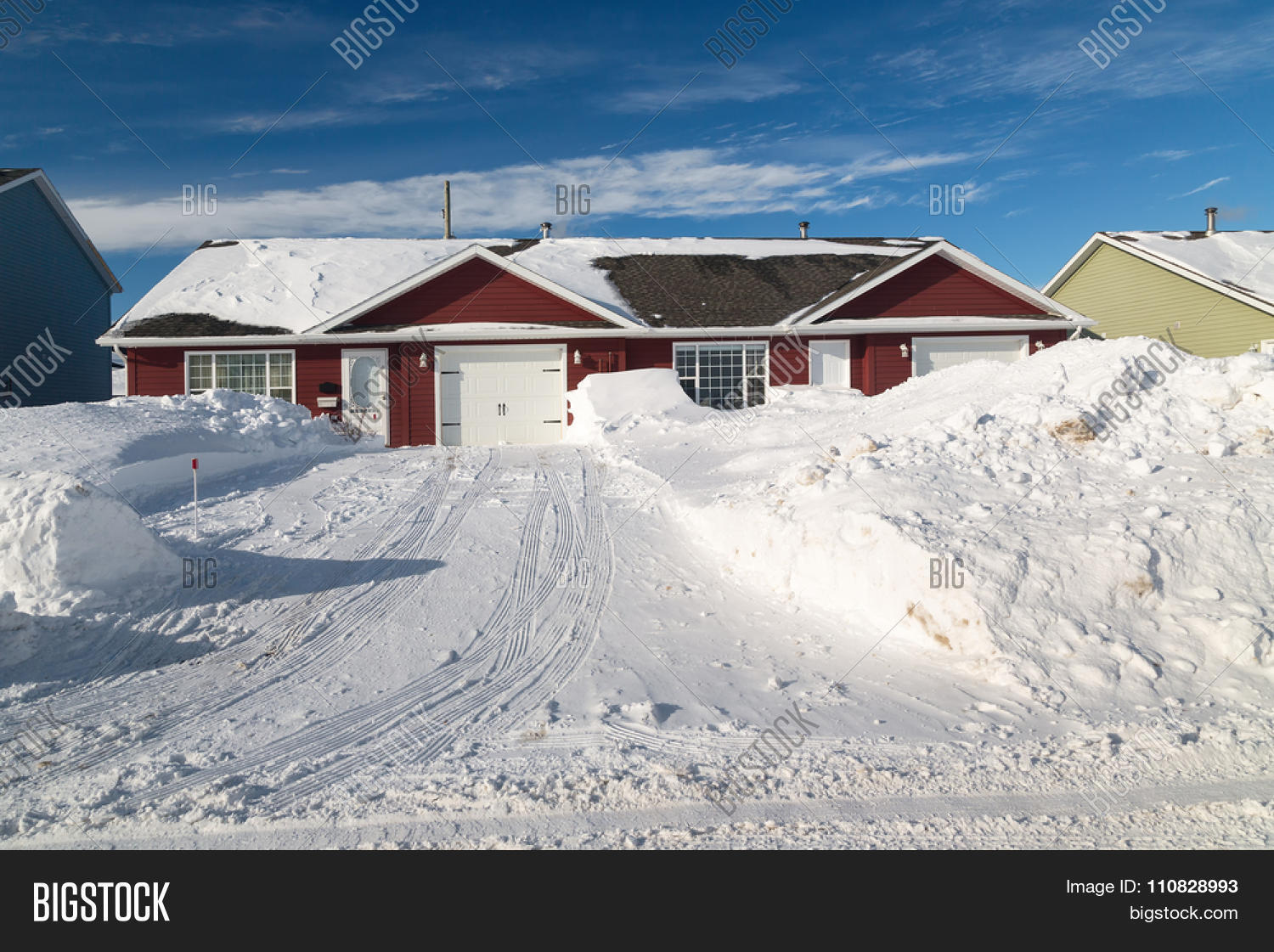 Snow Piled Along Image & Photo (Free Trial) | Bigstock