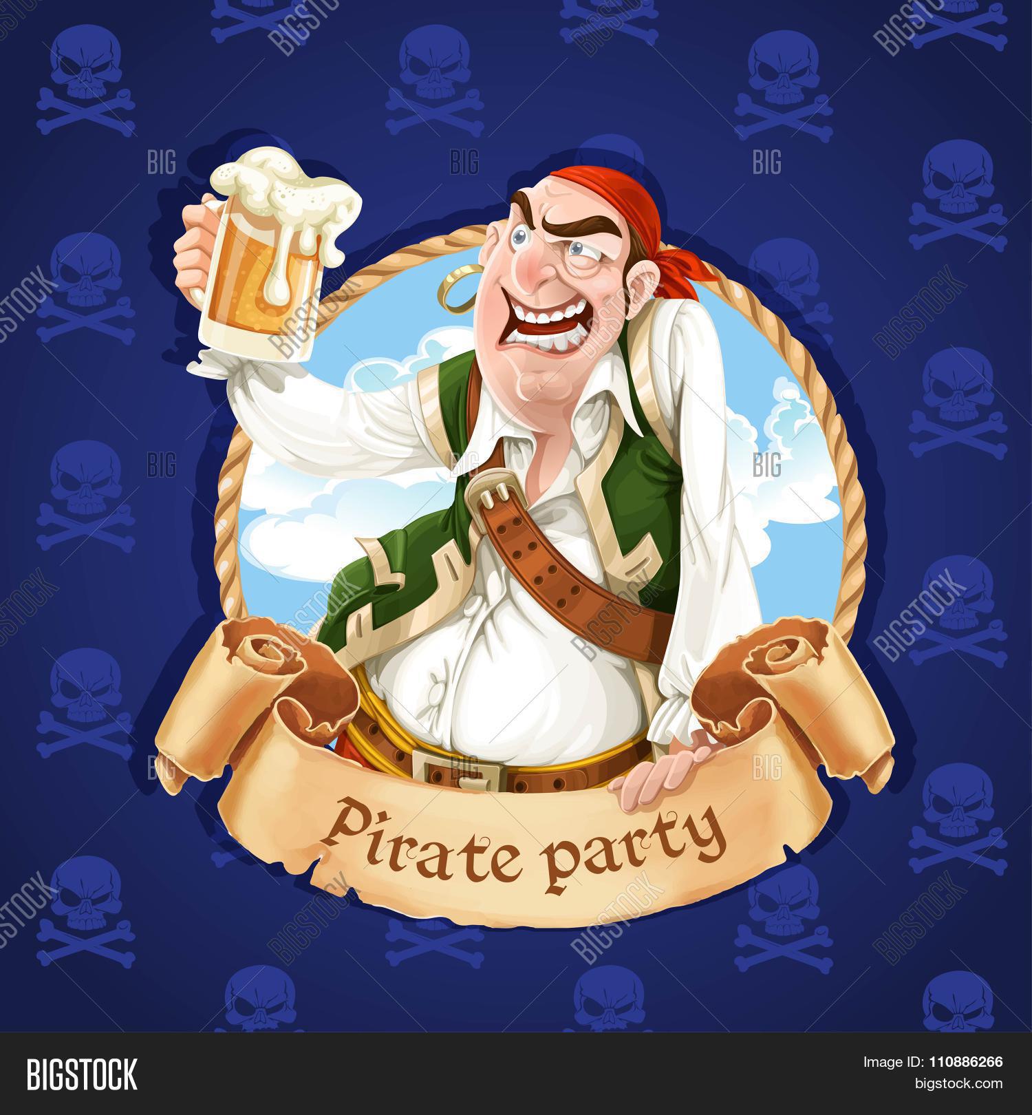 Drunken Pirate Beer. Vector & Photo (Free Trial) | Bigstock
