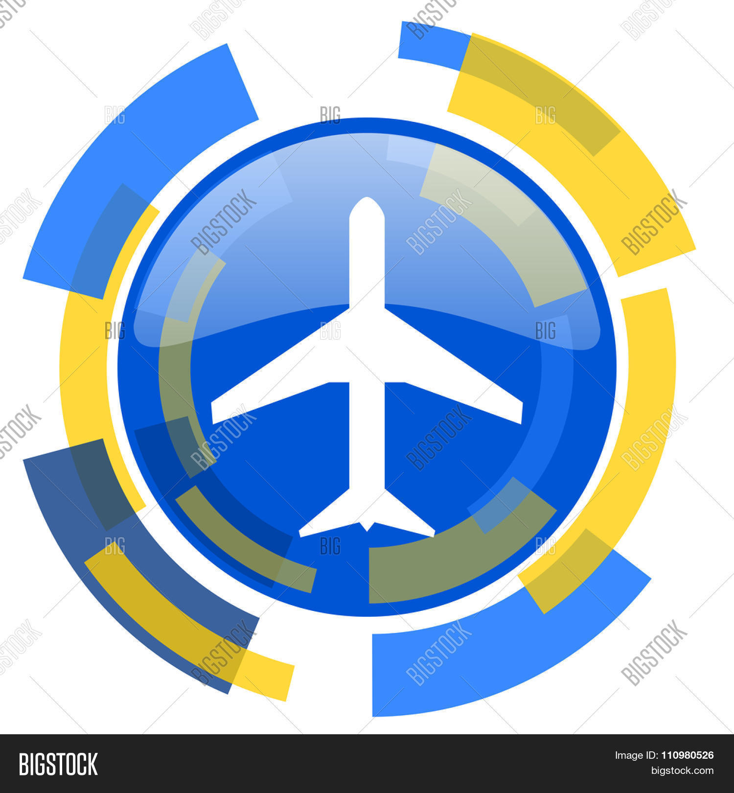 Plane Blue Yellow Image & Photo (Free Trial) | Bigstock