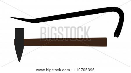Hammer Crowbar. Vector & Photo (Free Trial) | Bigstock