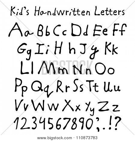 Kid's Handwritten Vector & Photo (Free Trial) | Bigstock