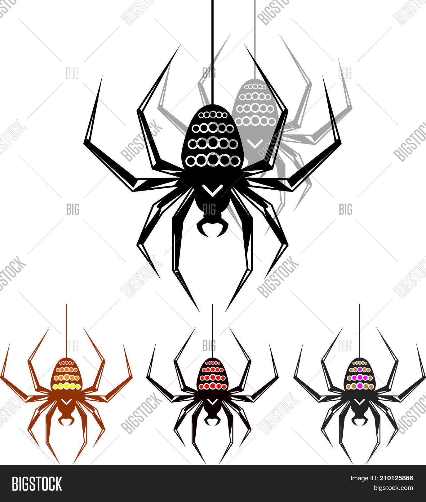 Spider Multiple Vector & Photo (Free Trial) | Bigstock