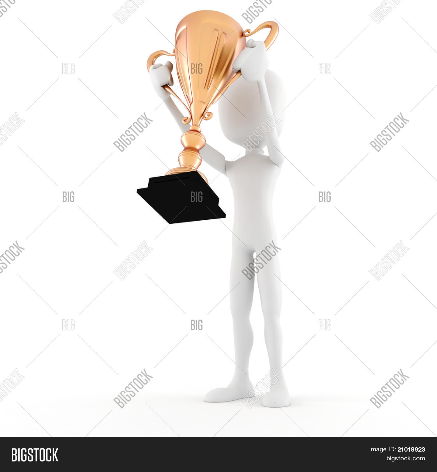3d Man Winner Holding Image & Photo (Free Trial) | Bigstock
