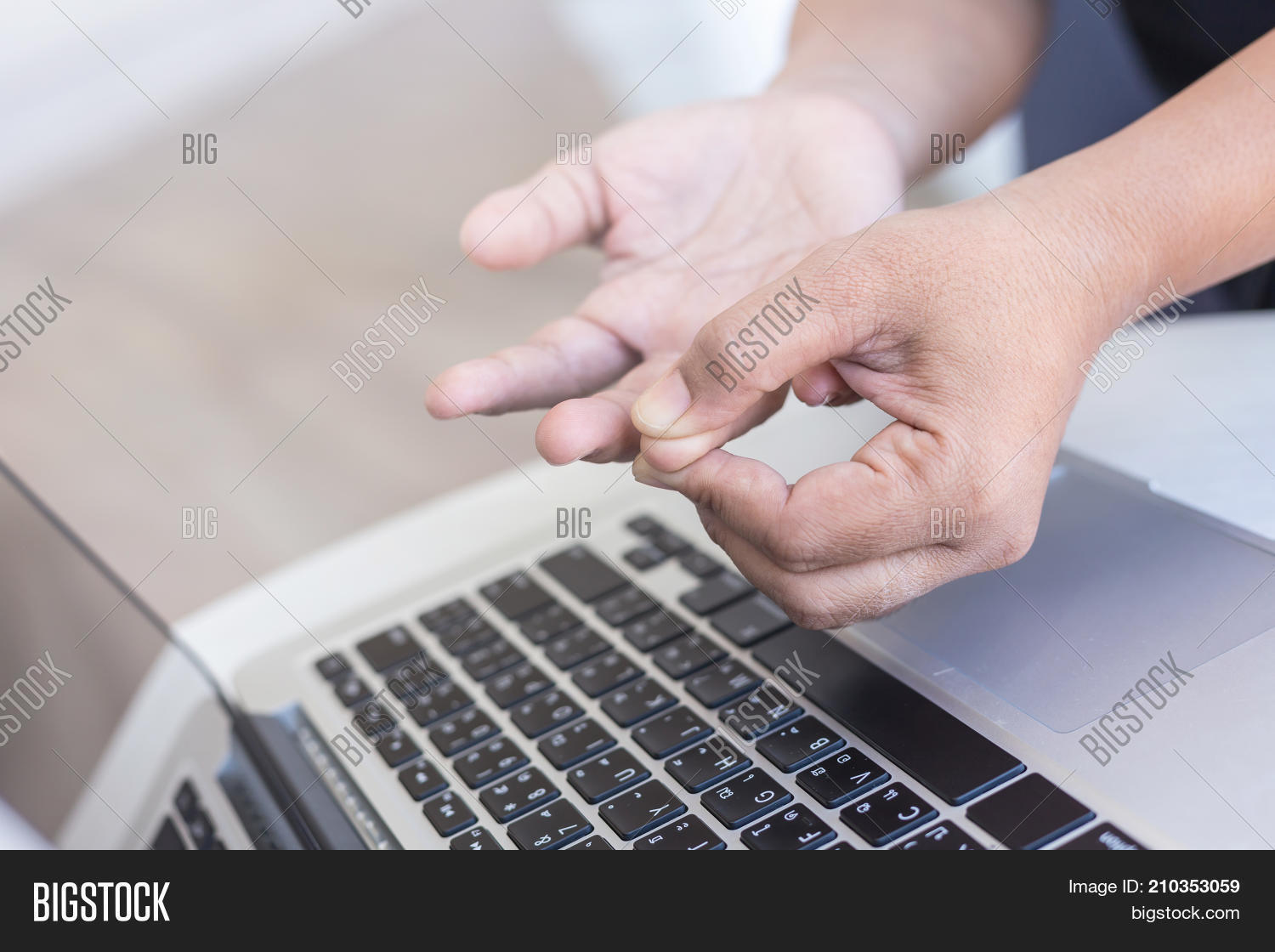 Woman Holding Pressing Image & Photo (Free Trial) | Bigstock