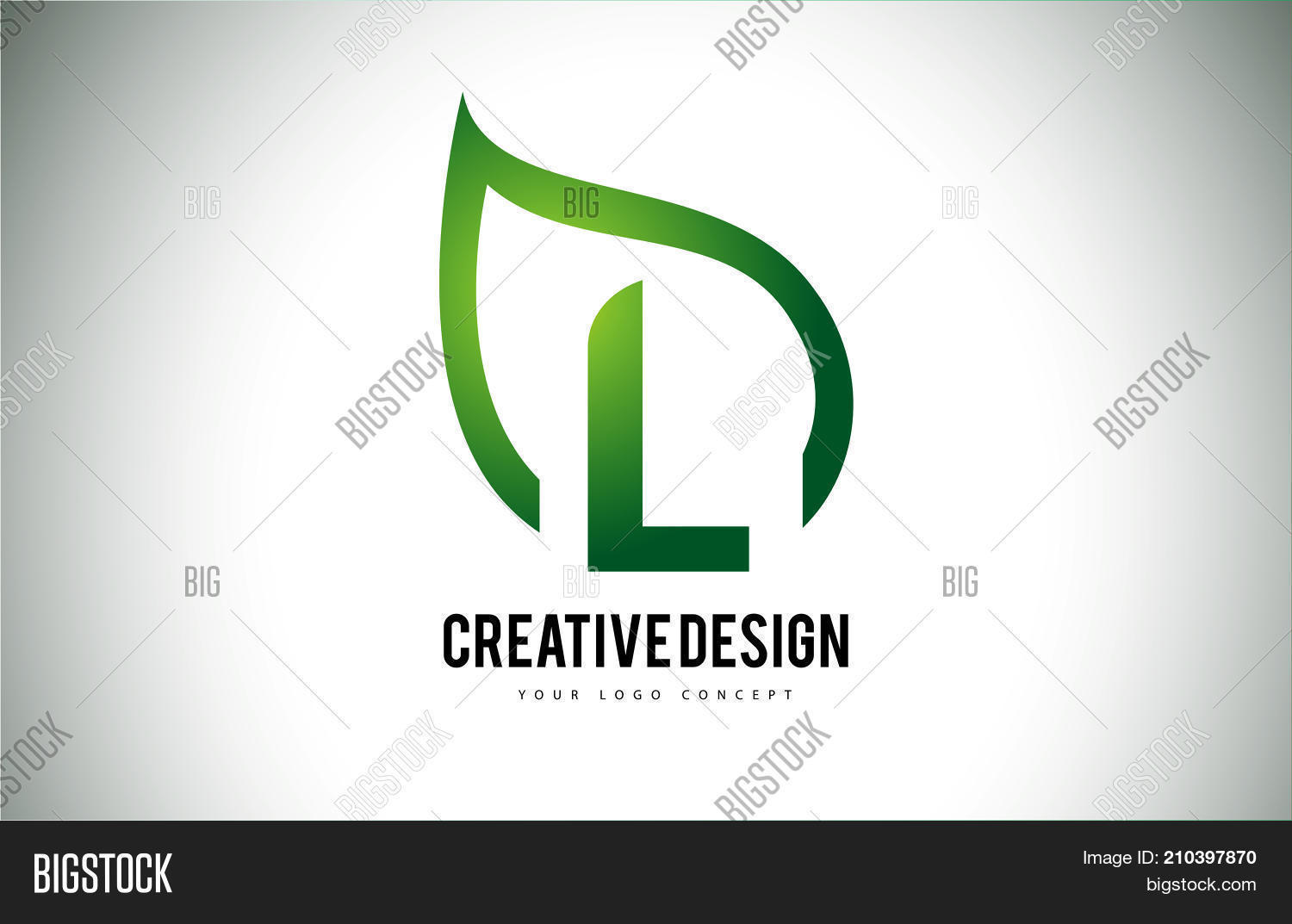 L Leaf Logo Letter Vector & Photo (Free Trial) | Bigstock
