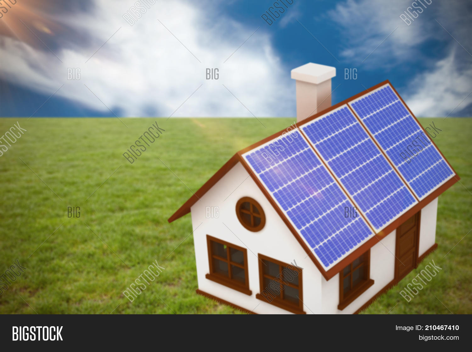 3d Image House Solar Image & Photo (Free Trial) | Bigstock