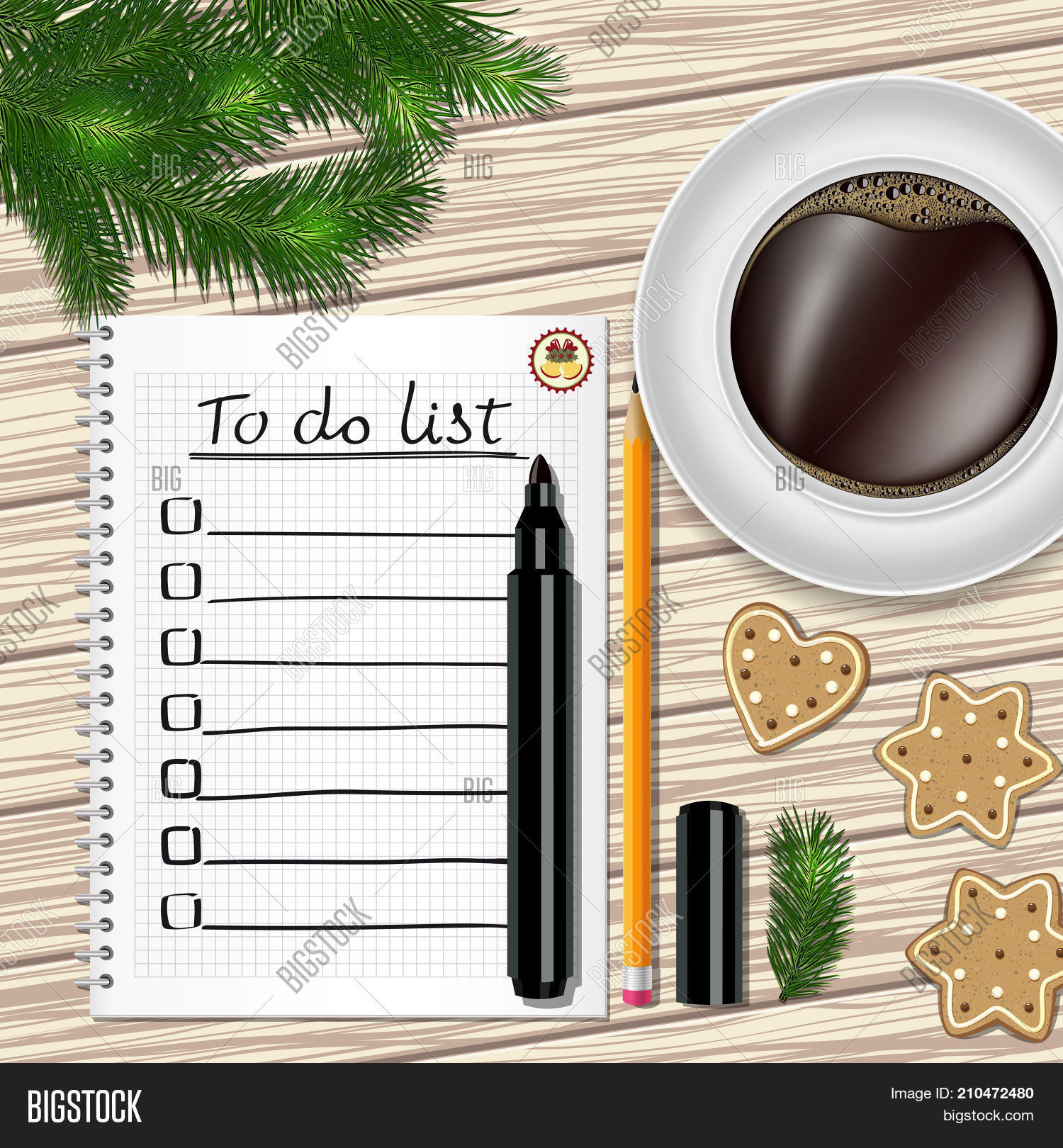 Notebook Do List, Fir Image & Photo (Free Trial) | Bigstock