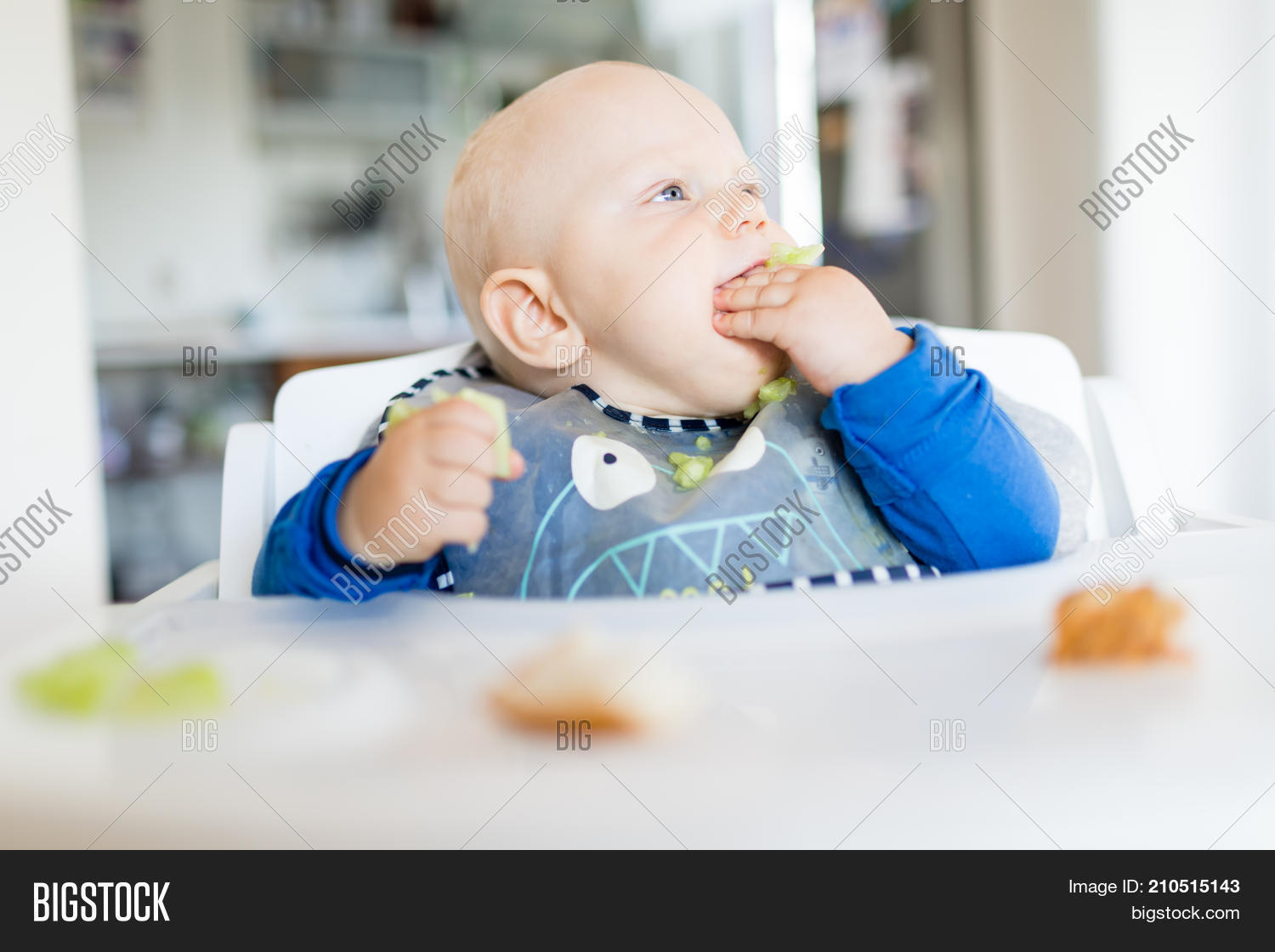 Baby Boy Eating Bread Image & Photo (Free Trial) | Bigstock