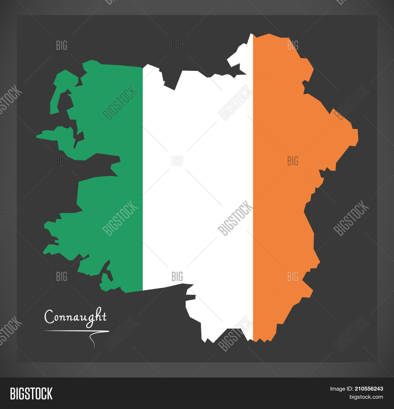 Connaught Map Ireland Image & Photo (Free Trial) | Bigstock