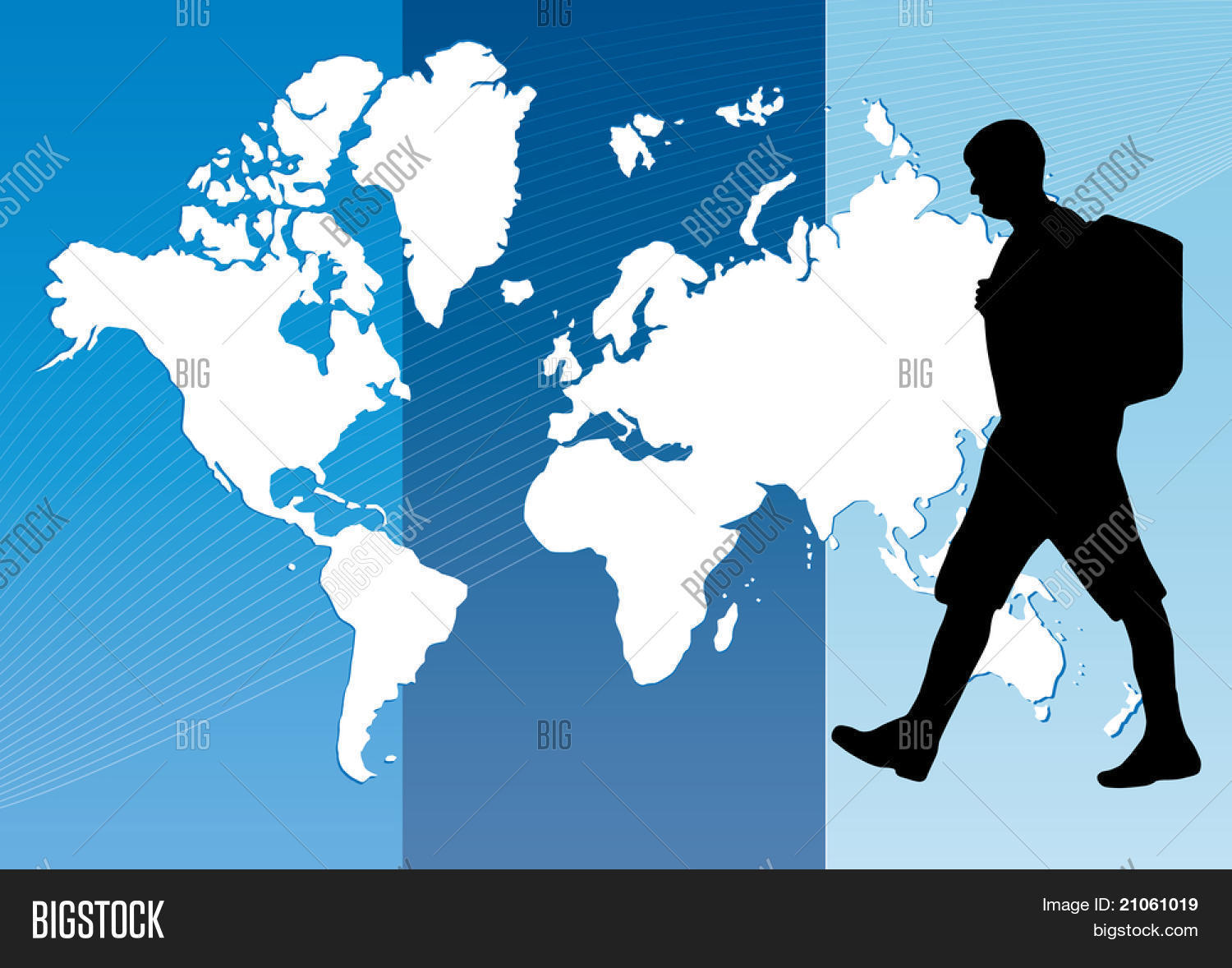 Traveling Man Vector & Photo (Free Trial) | Bigstock