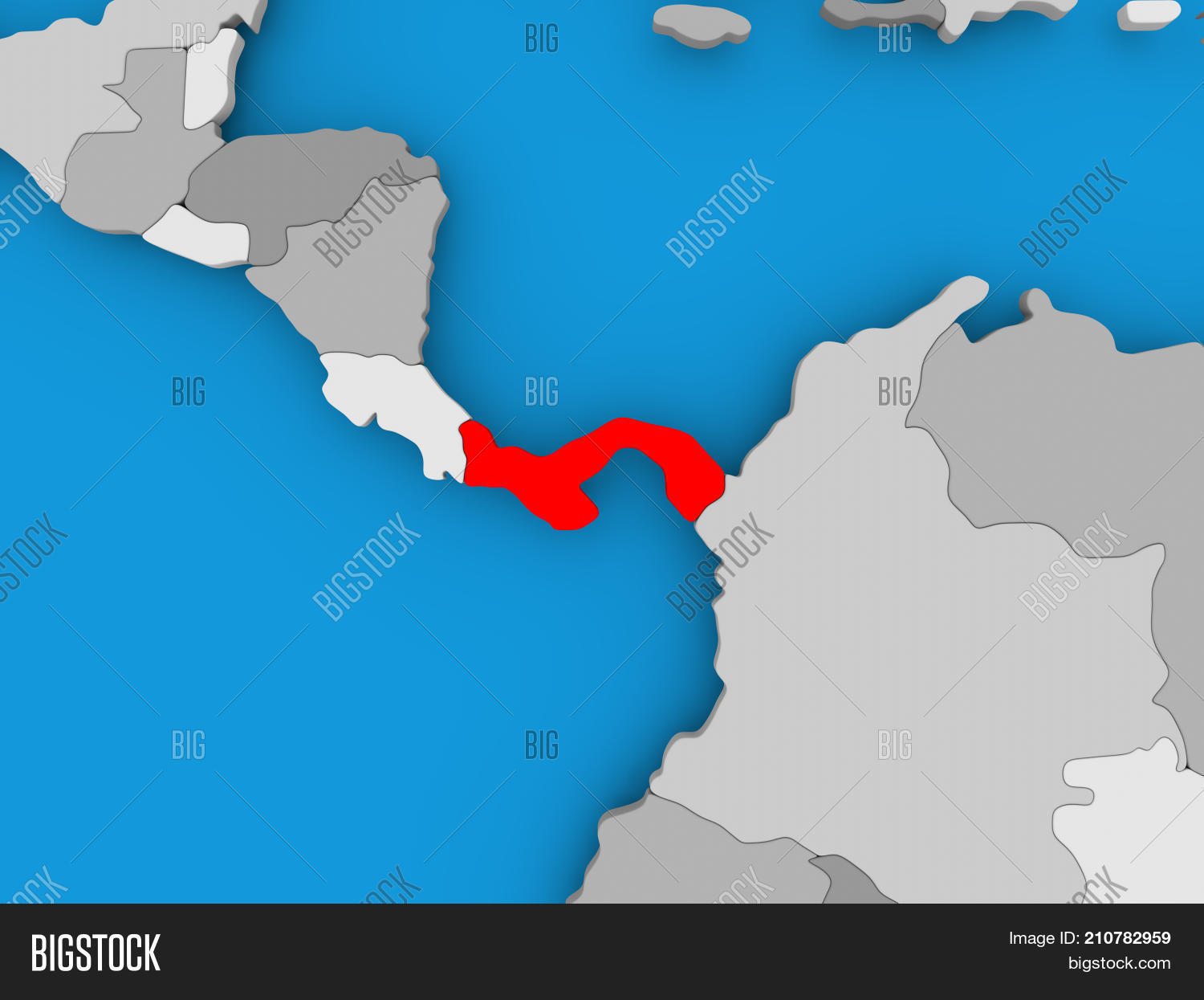 Map Panama Image & Photo (Free Trial) | Bigstock