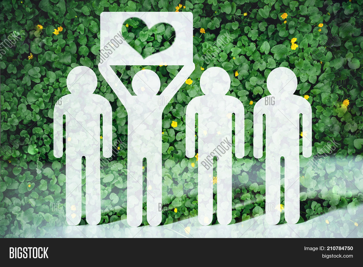 Paper People On Green Image & Photo (Free Trial) | Bigstock