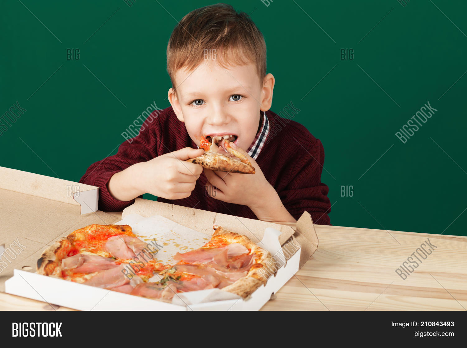 Child Eating Pizza Image & Photo (Free Trial) | Bigstock