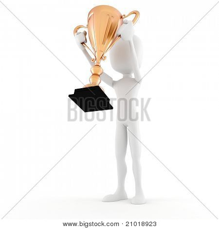 3d Man Winner Holding Image & Photo (Free Trial) | Bigstock