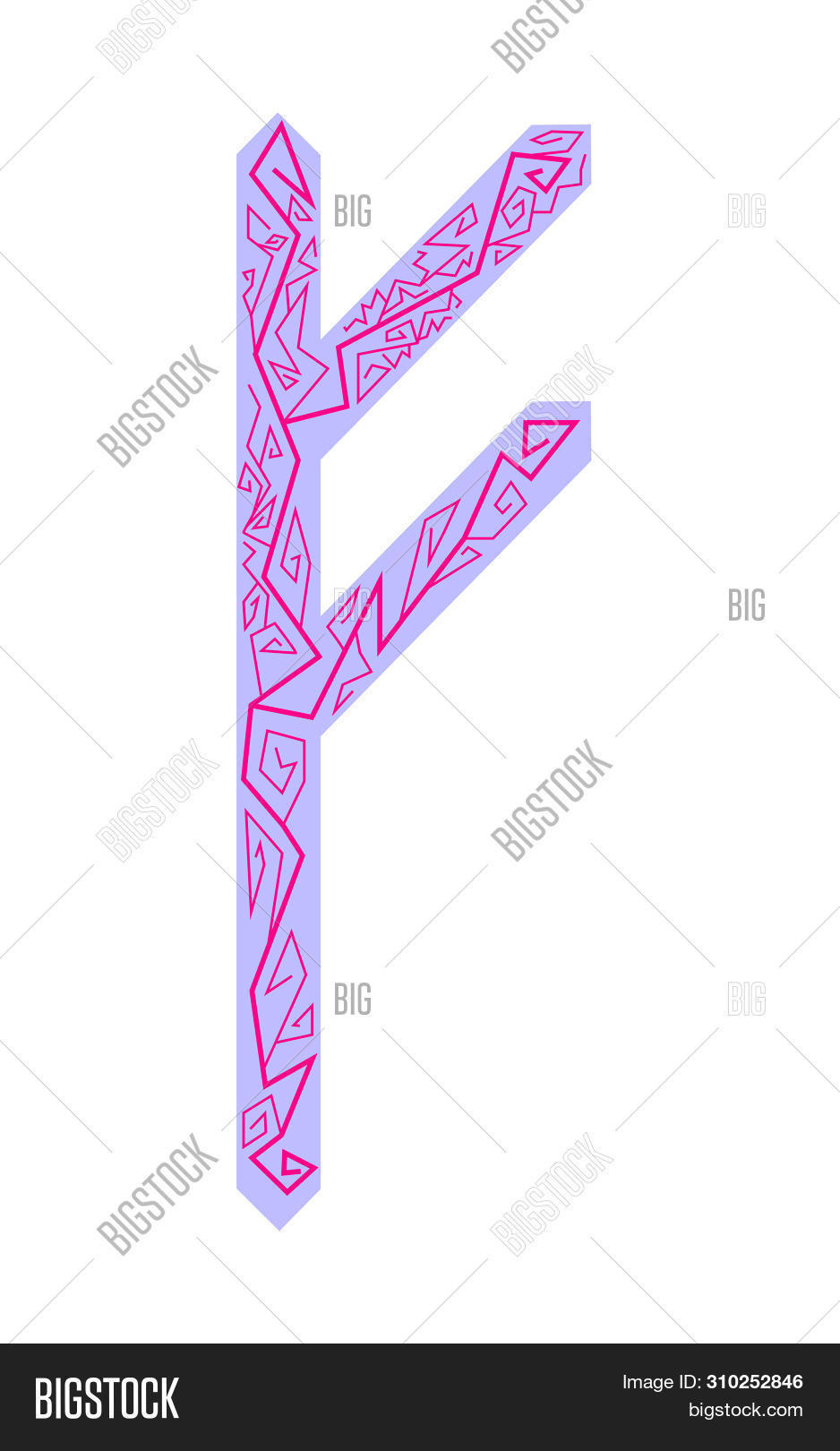Fehu Rune. Ancient Image & Photo (Free Trial) | Bigstock