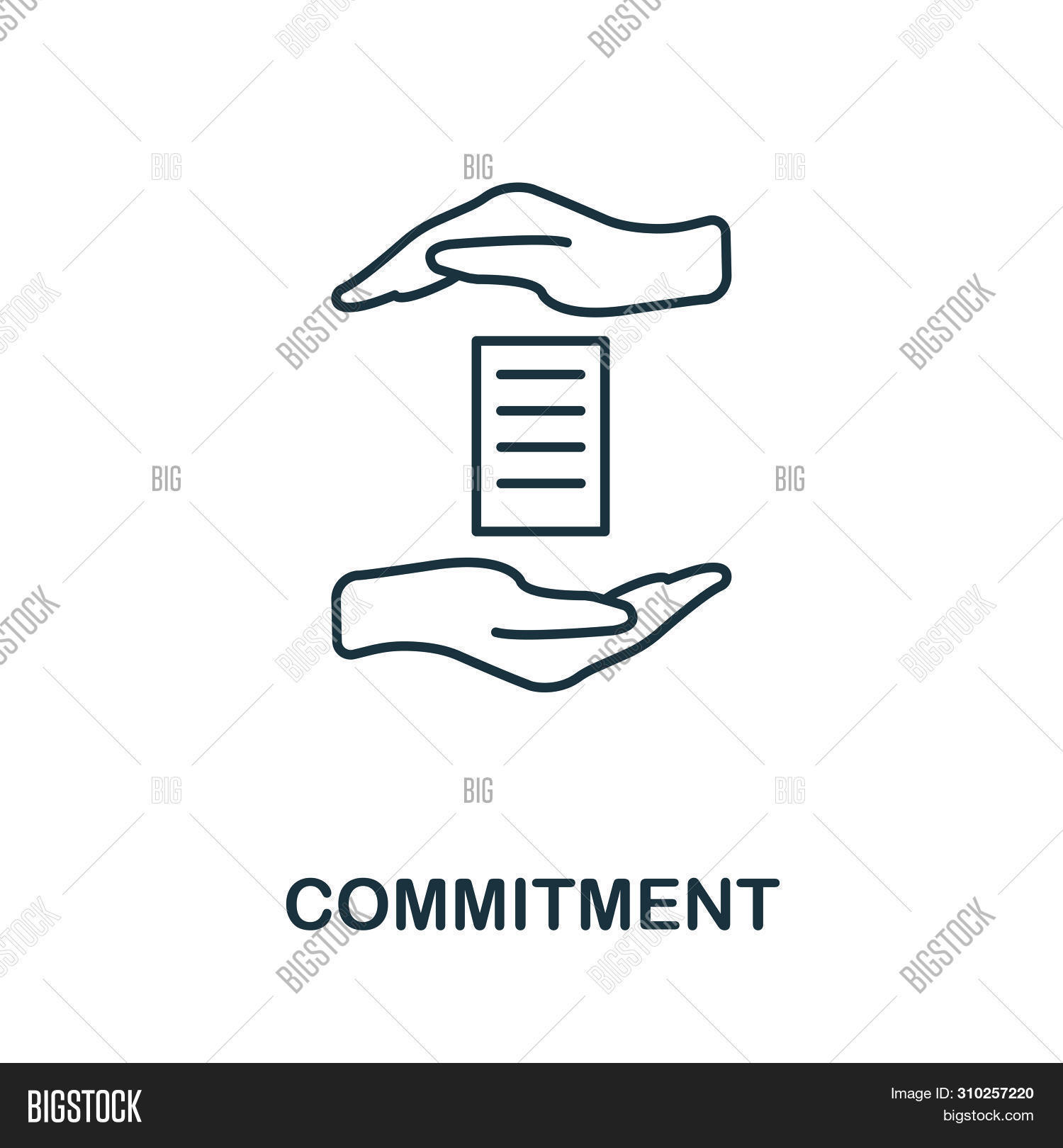 Commitment Outline Image & Photo (Free Trial) | Bigstock