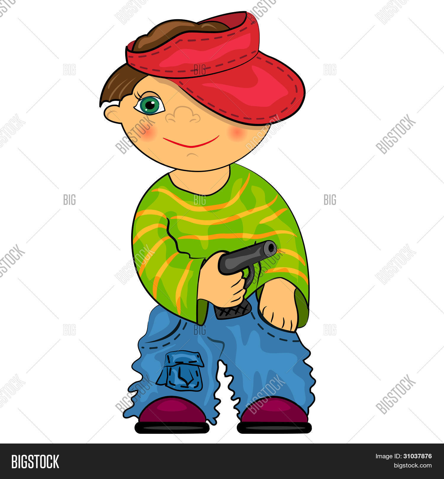 Cartoon Boy Playing Vector & Photo (Free Trial) | Bigstock
