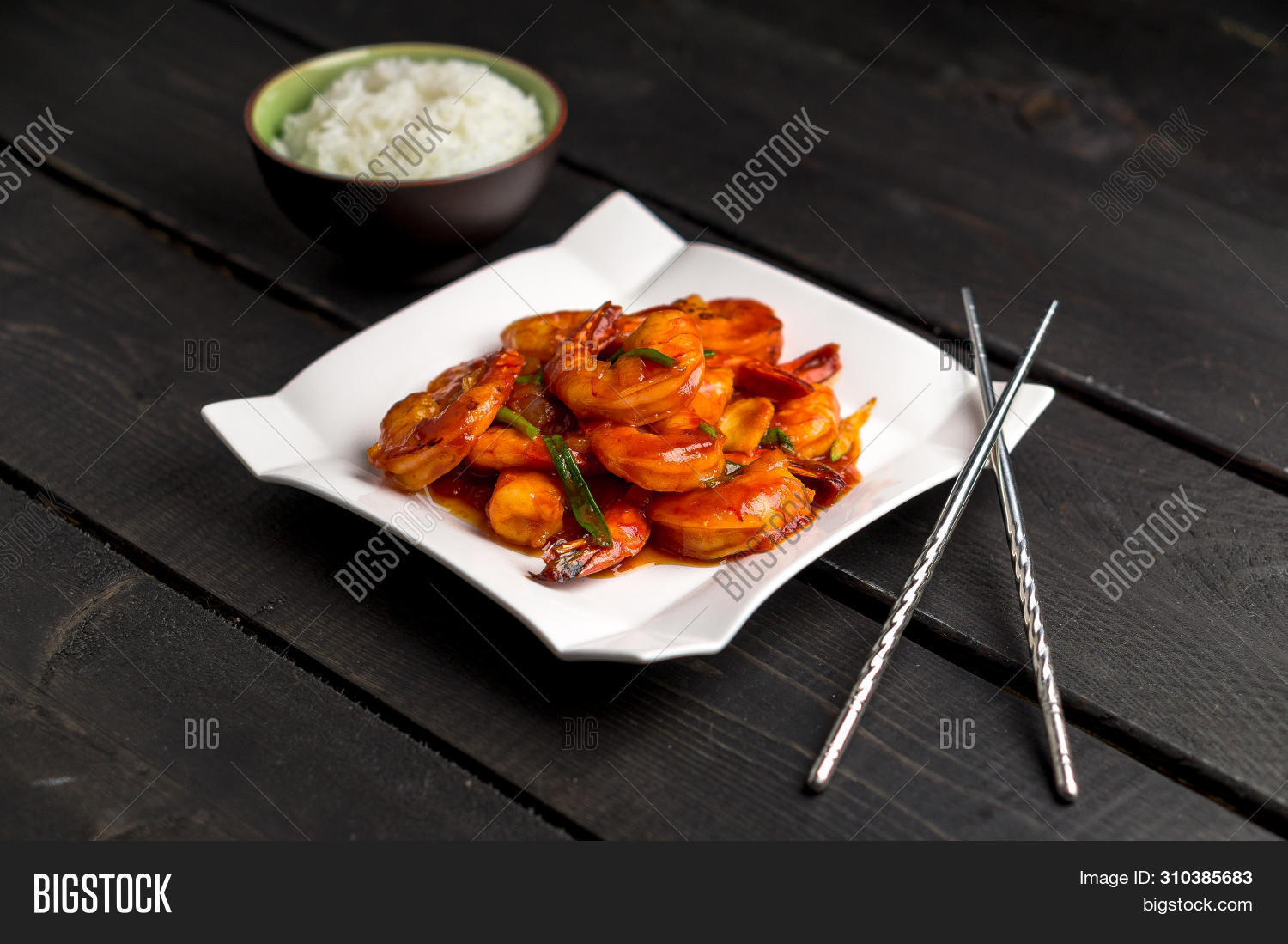Ketchup Shrimp Plate Image & Photo (Free Trial) | Bigstock