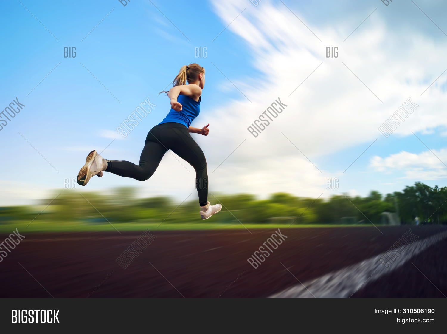 Young Girl Running Image & Photo (Free Trial) | Bigstock