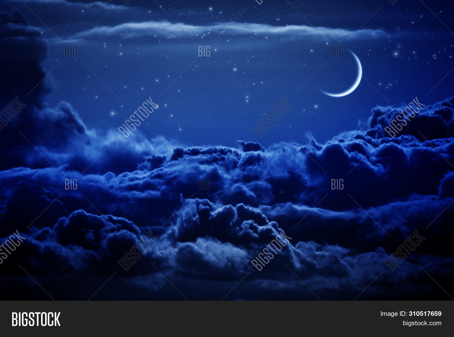 Night Sky Clouds Moon Image & Photo (Free Trial) | Bigstock