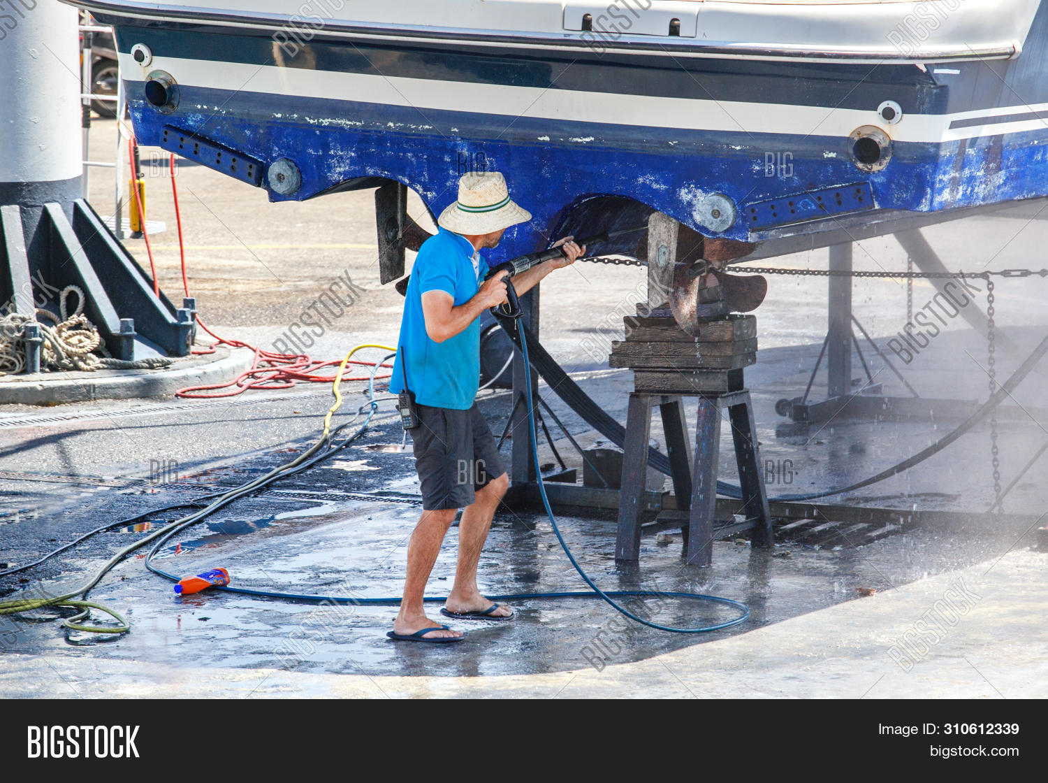Man Cleaning Boat High Image & Photo (Free Trial) | Bigstock