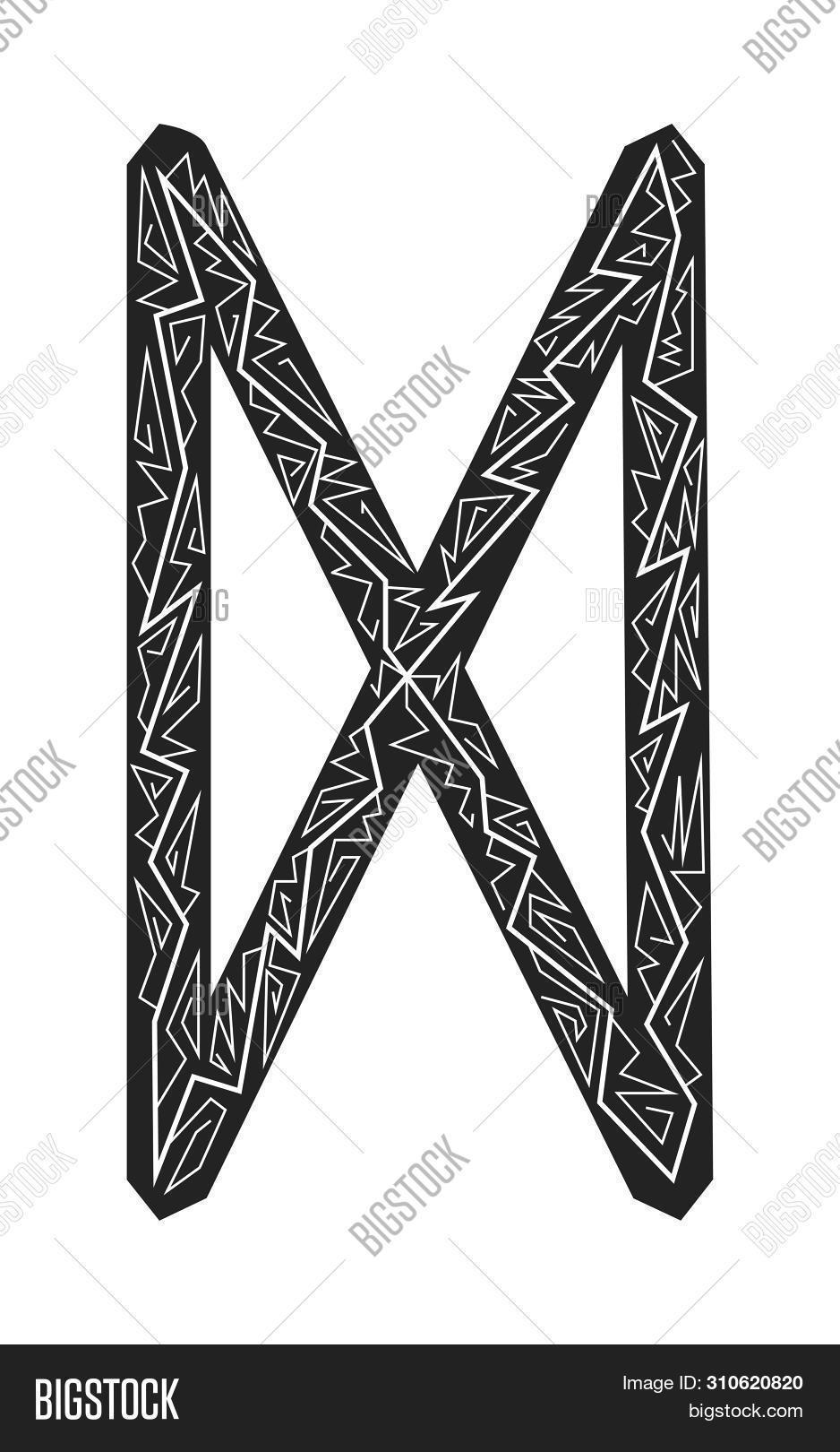 Dagaz Rune. Ancient Image & Photo (Free Trial) | Bigstock