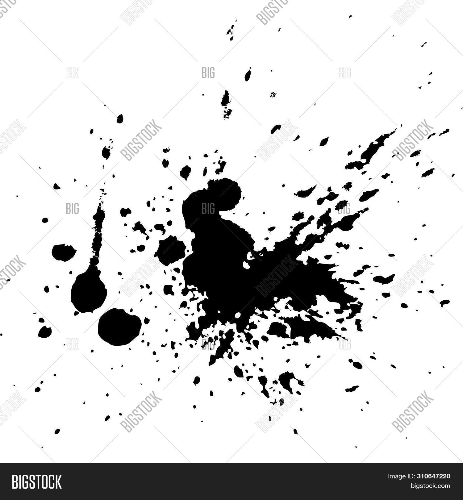 Black Ink Splatter Template