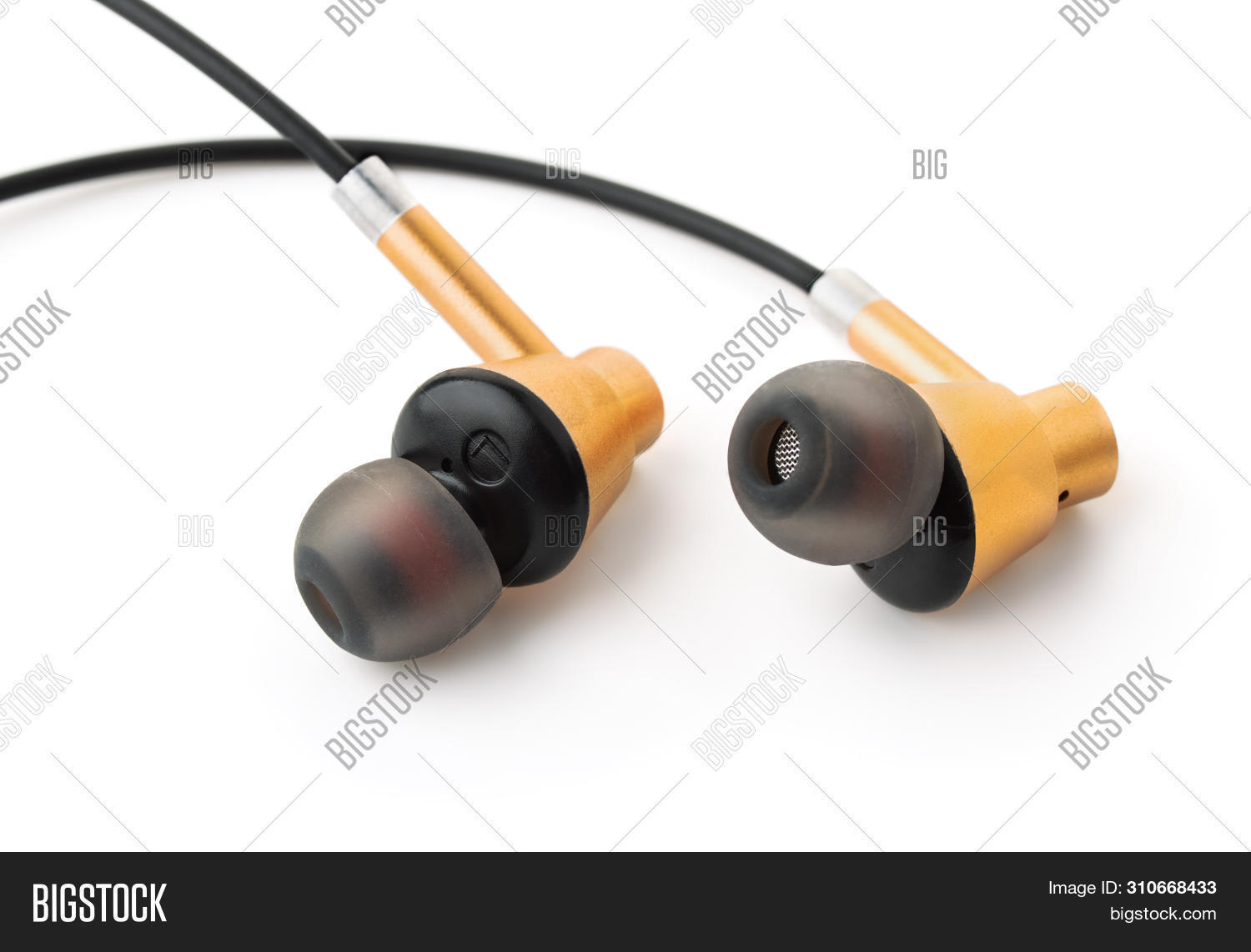 Close Golden Ear Buds Image & Photo (Free Trial) | Bigstock