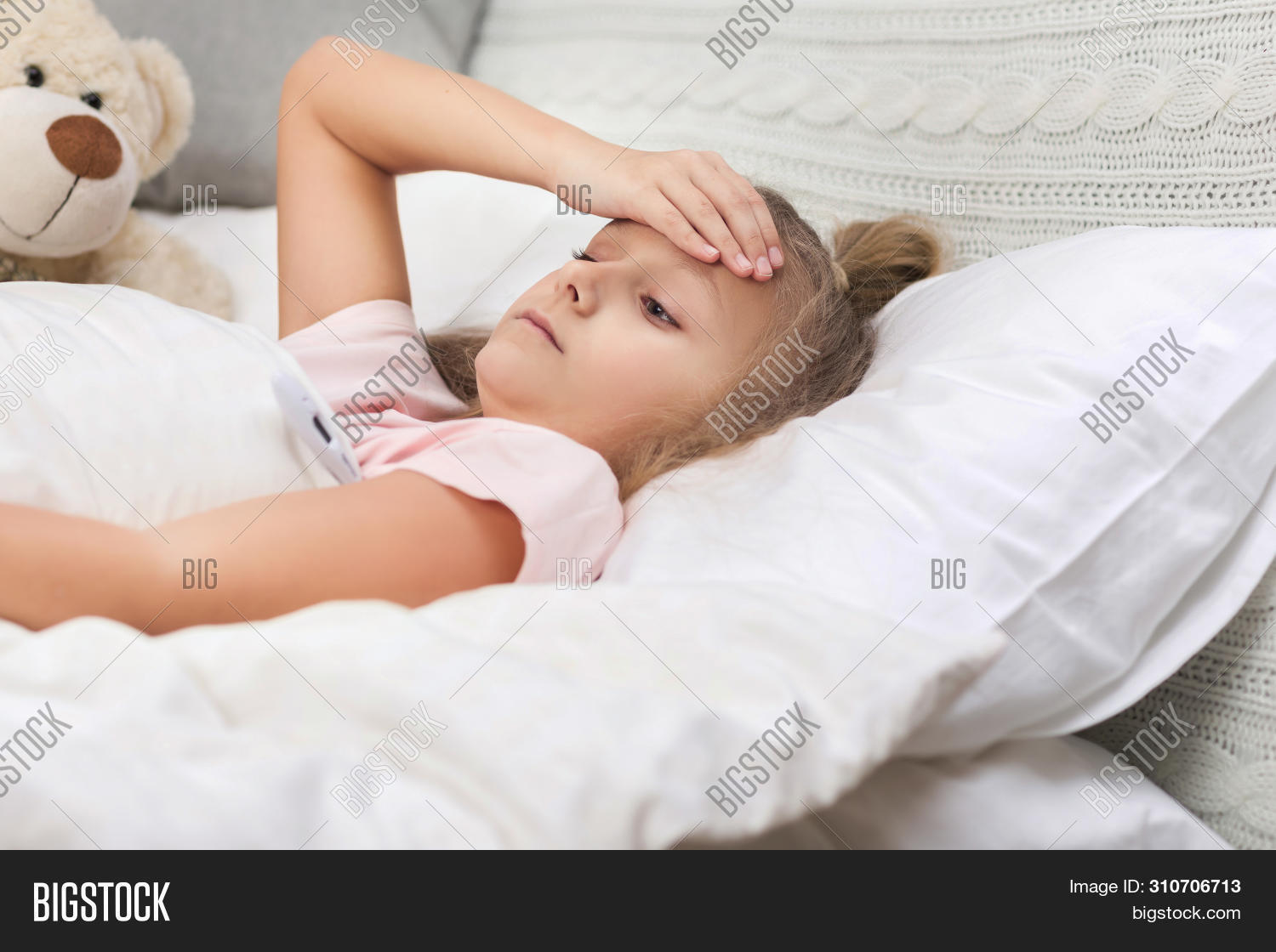 Sick Little Child Girl Image & Photo (Free Trial) | Bigstock