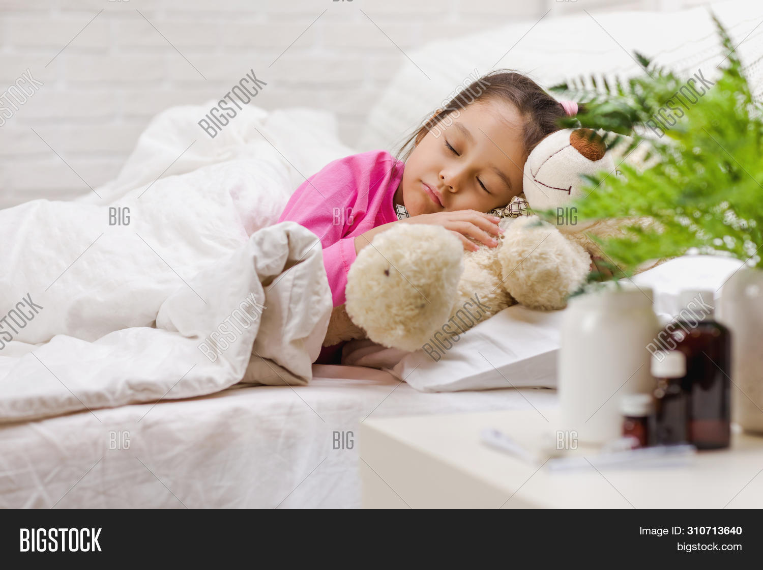 Sick Little Child Girl Image & Photo (Free Trial) | Bigstock