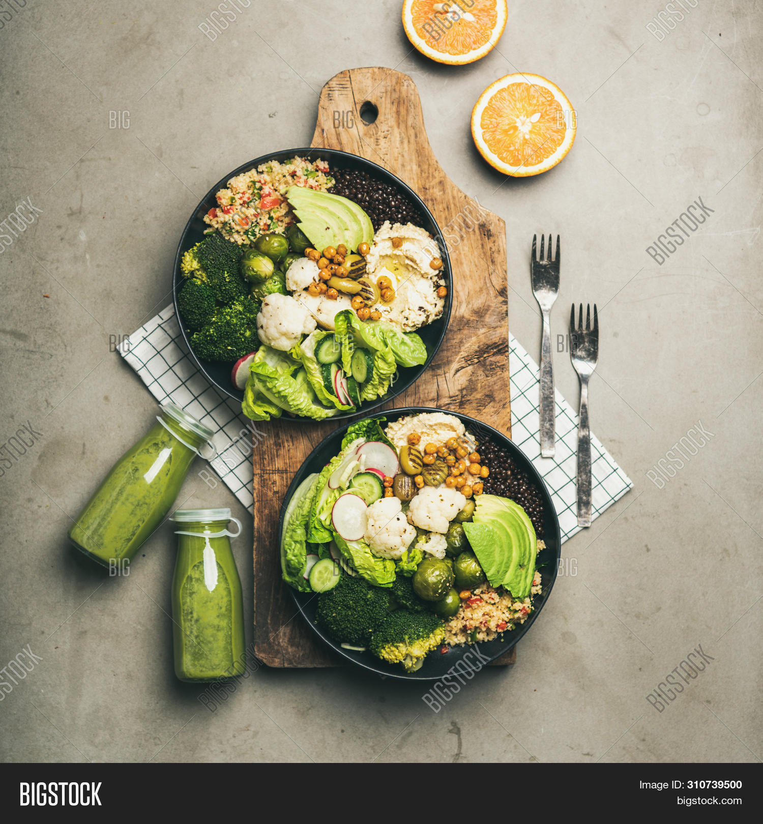 Flat-lay Healthy Lunch Image & Photo (Free Trial) | Bigstock