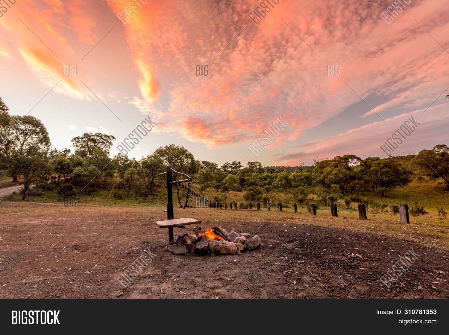 Campfire Fire Burning Image & Photo (Free Trial) | Bigstock