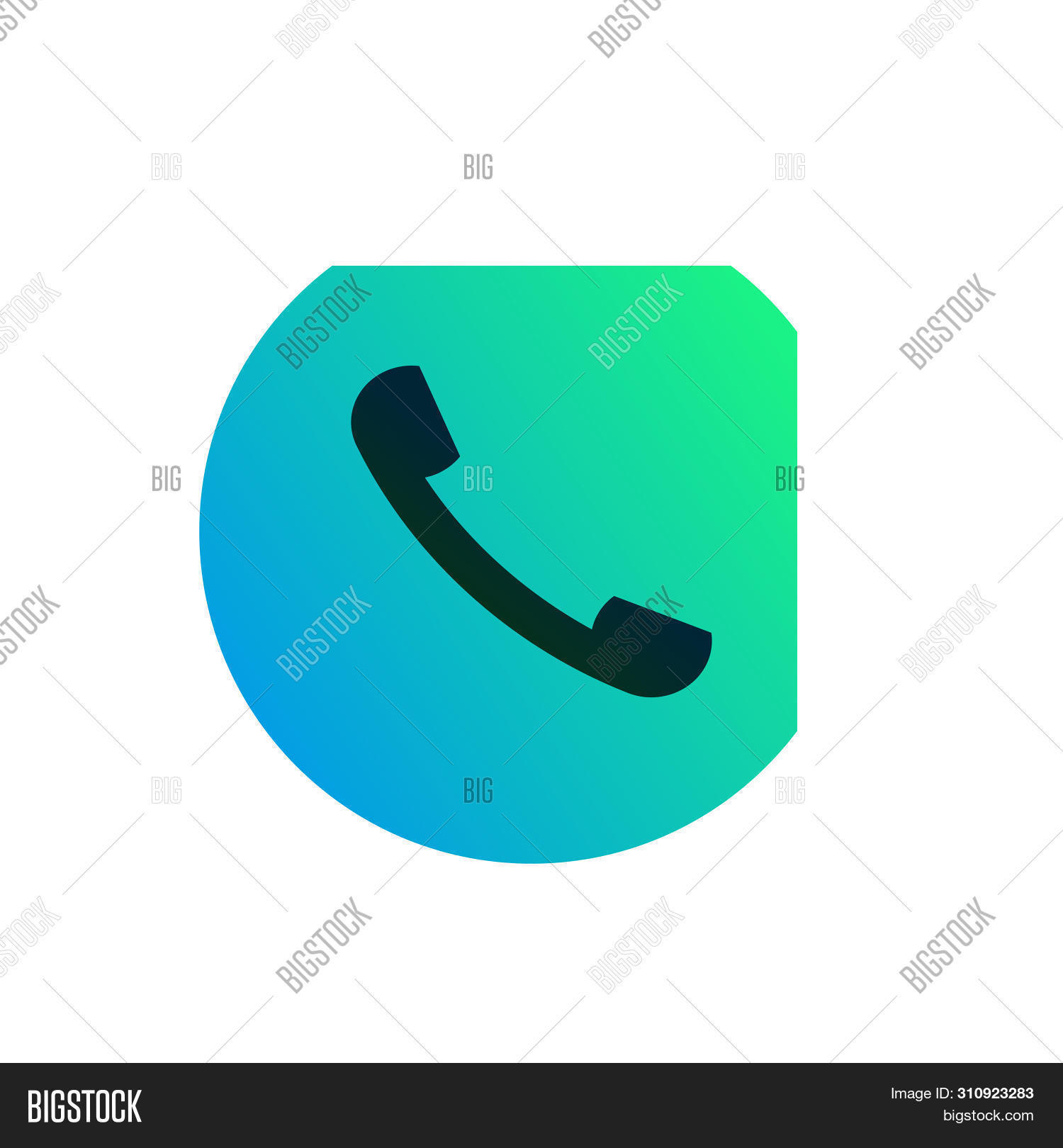Phone Icon Button. Vector & Photo (Free Trial) | Bigstock