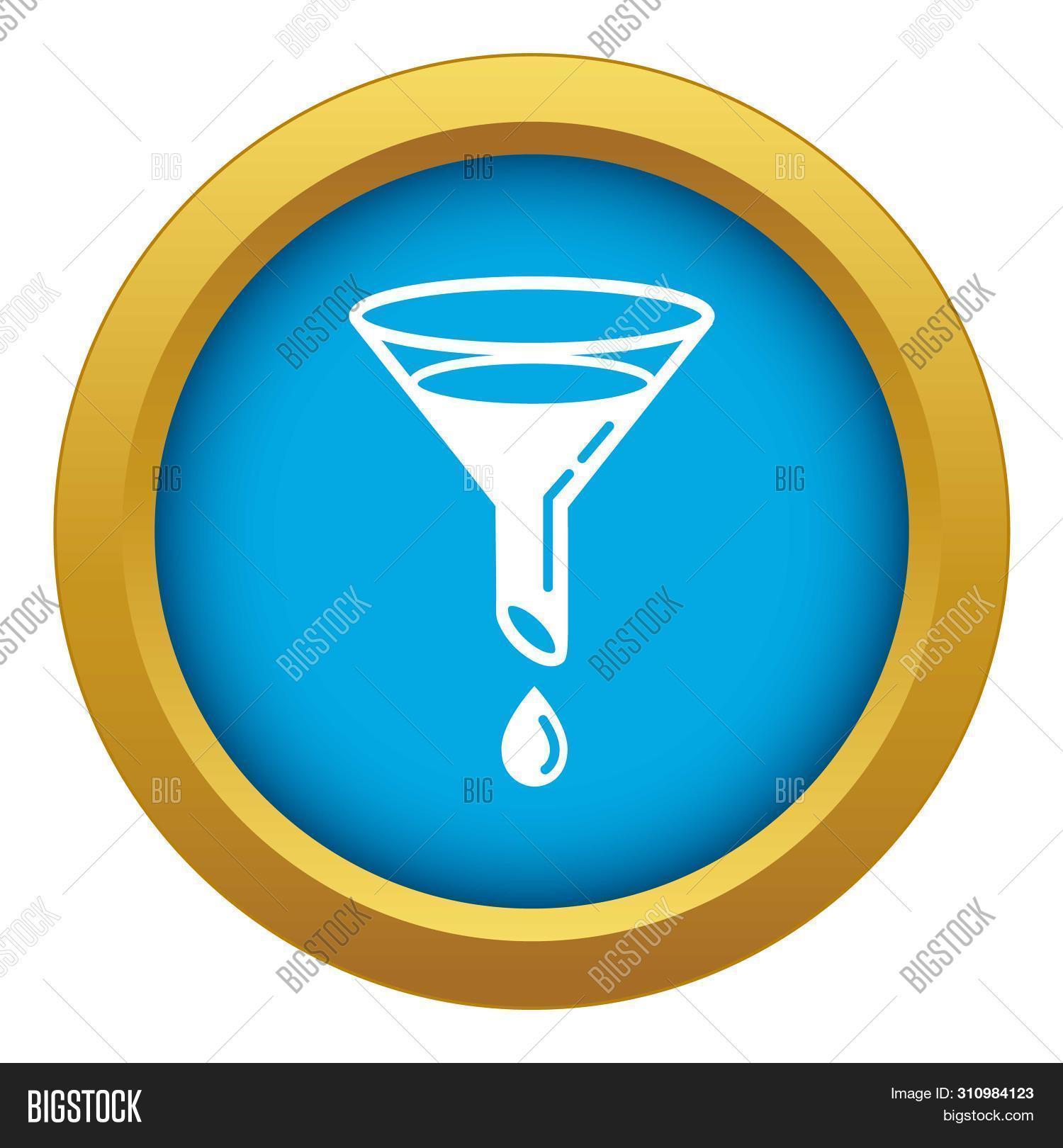 Water Filter Icon Blue Image & Photo (Free Trial) | Bigstock