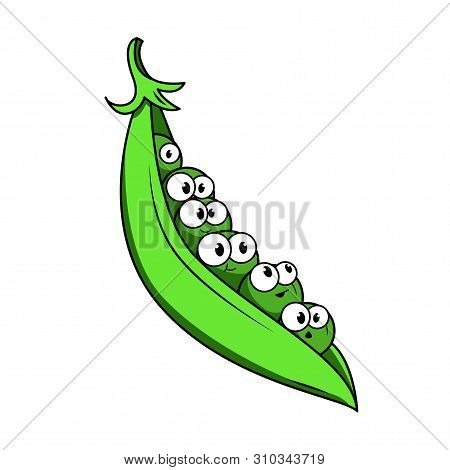 Funny Pea Cartoon Vector & Photo (Free Trial) | Bigstock