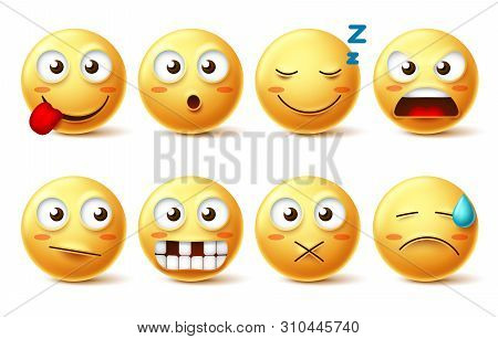Smileys Vector Set Vector & Photo (Free Trial) | Bigstock