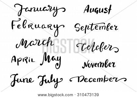 Month Name Vector Vector & Photo (Free Trial) | Bigstock