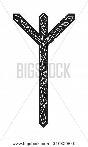 Algiz Elgiz Rune. Image & Photo (Free Trial) | Bigstock