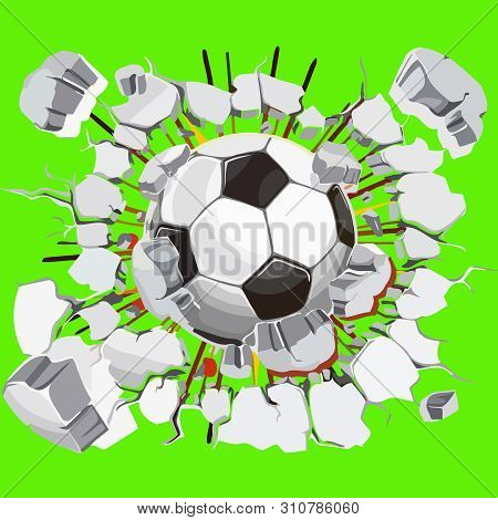 Wall Ball Crack Crash Image & Photo (Free Trial) | Bigstock