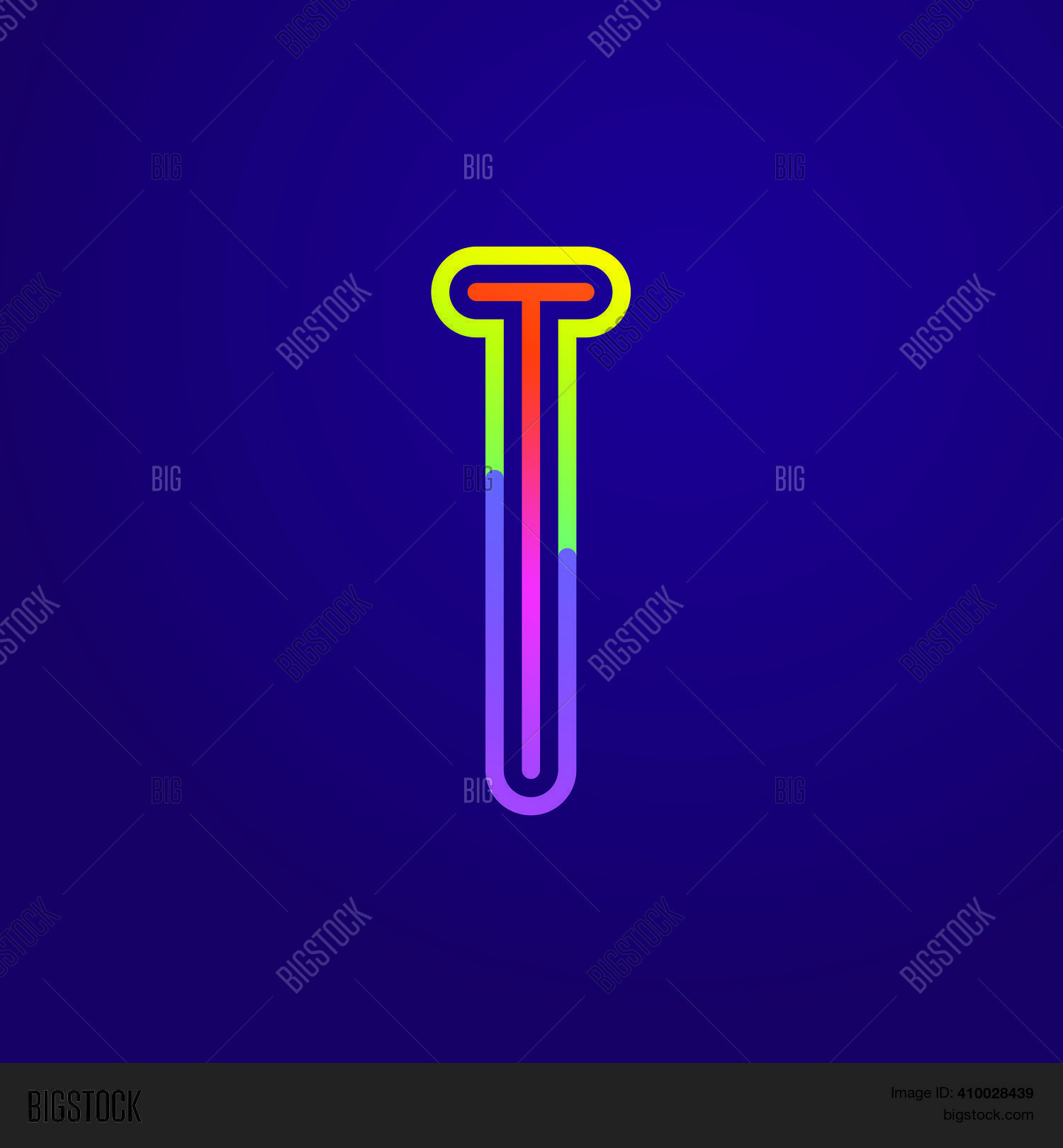 Neon Light T Letter Vector & Photo (Free Trial) | Bigstock