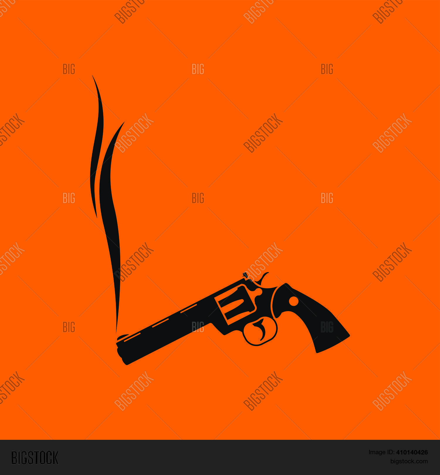 Smoking Revolver Icon Vector & Photo (Free Trial) | Bigstock