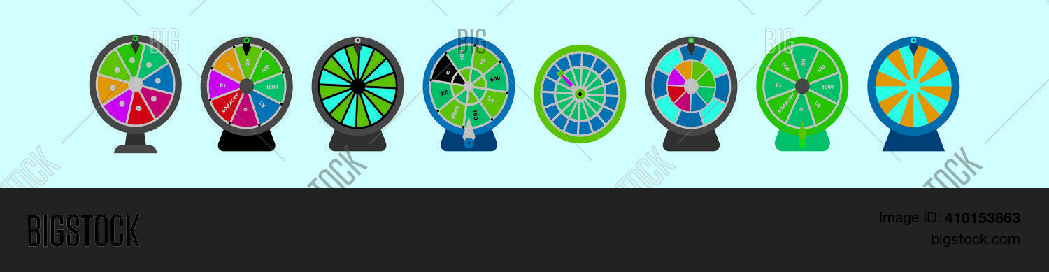 Set Spinning Wheel Vector & Photo (Free Trial) | Bigstock