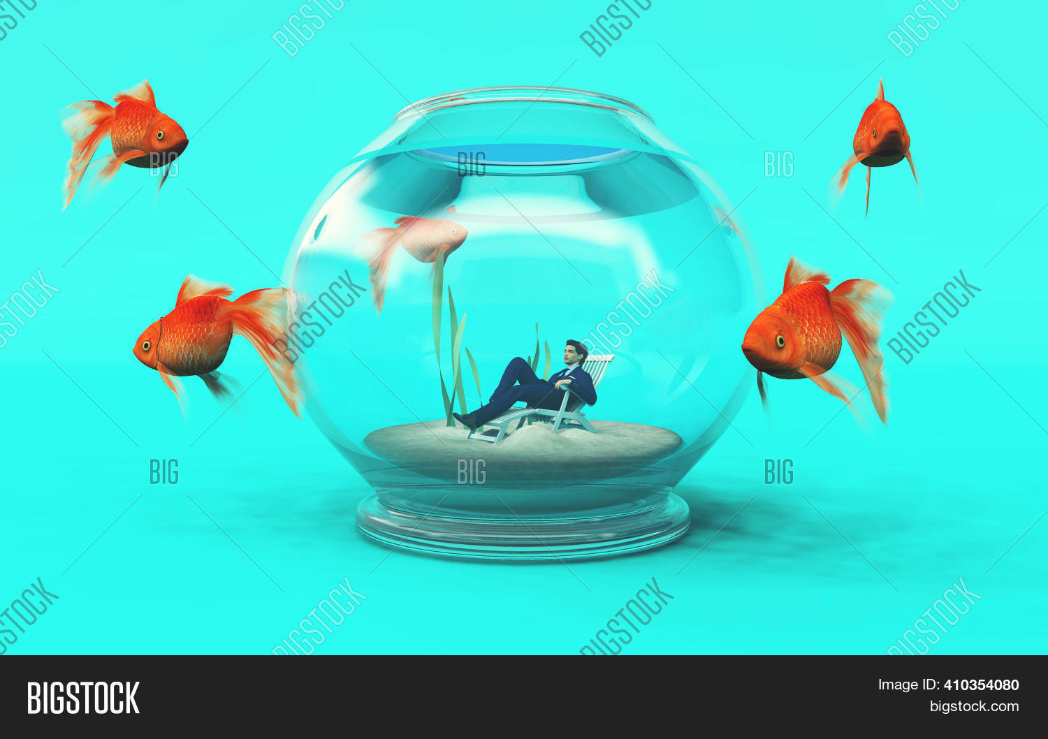 Man Inside Fish Bowl Image & Photo (Free Trial) | Bigstock