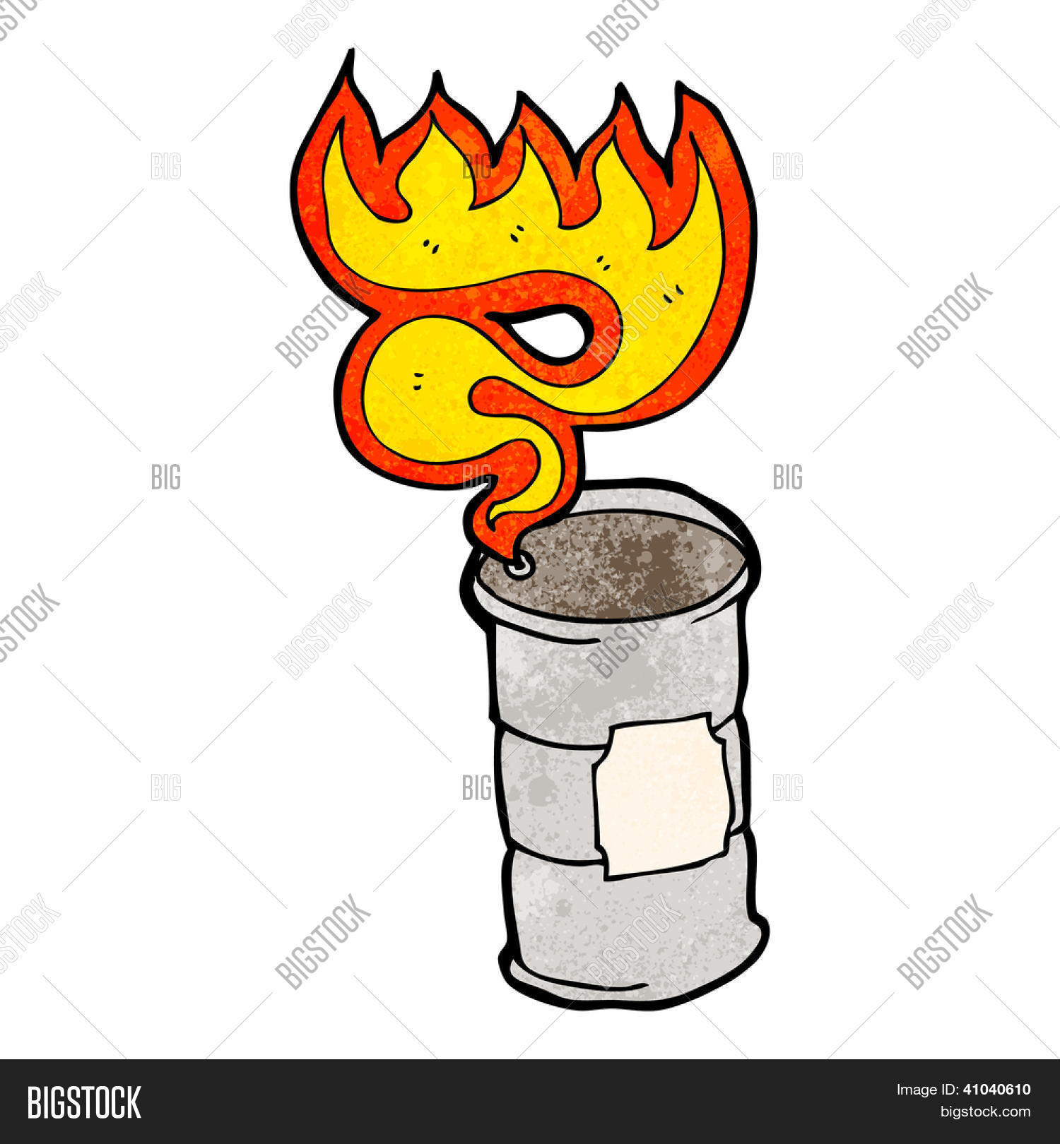 Cartoon Burning Oil Vector & Photo (Free Trial) | Bigstock